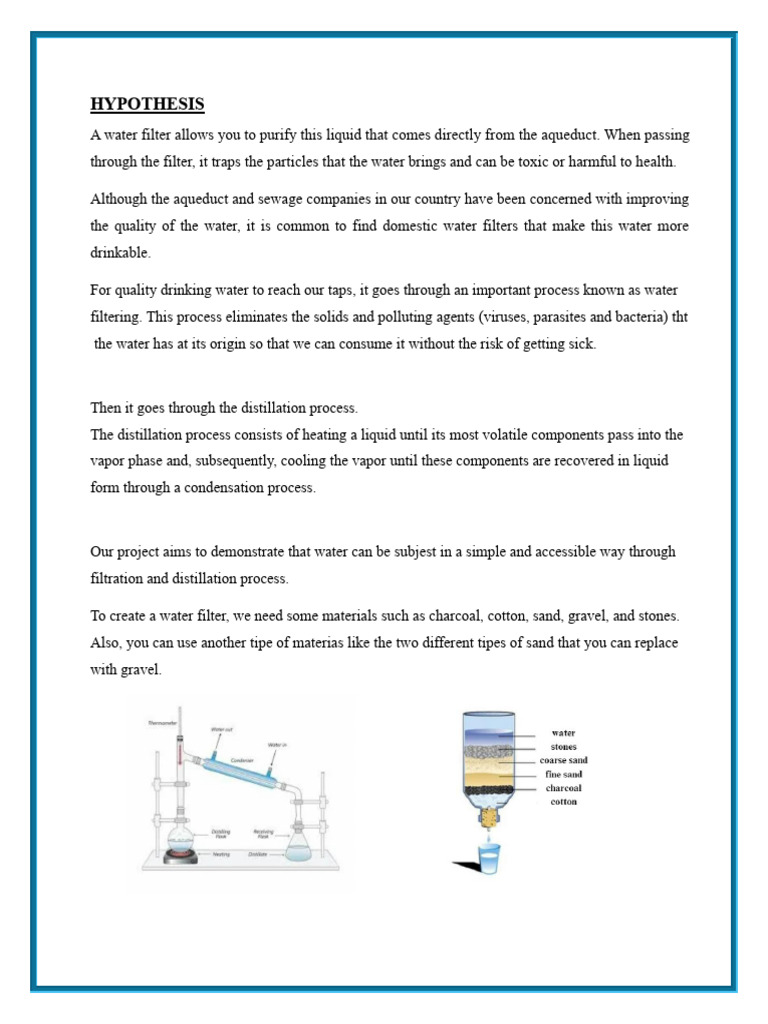 Science Fair Report 11 Grade | PDF | Water Purification | Water