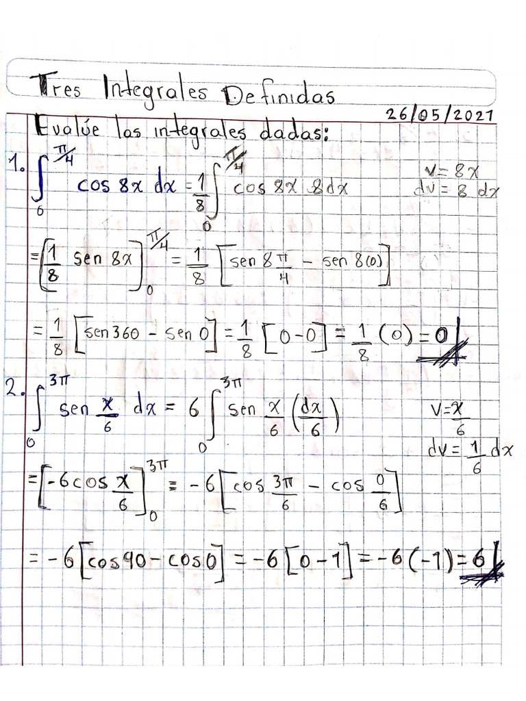 3 Integrales Definidas | PDF