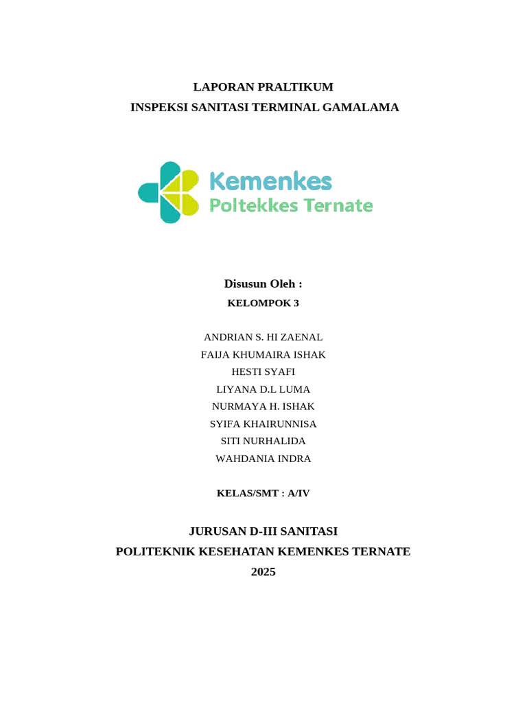 Inspeksi Sanitasi Terminal Gamalama | PDF