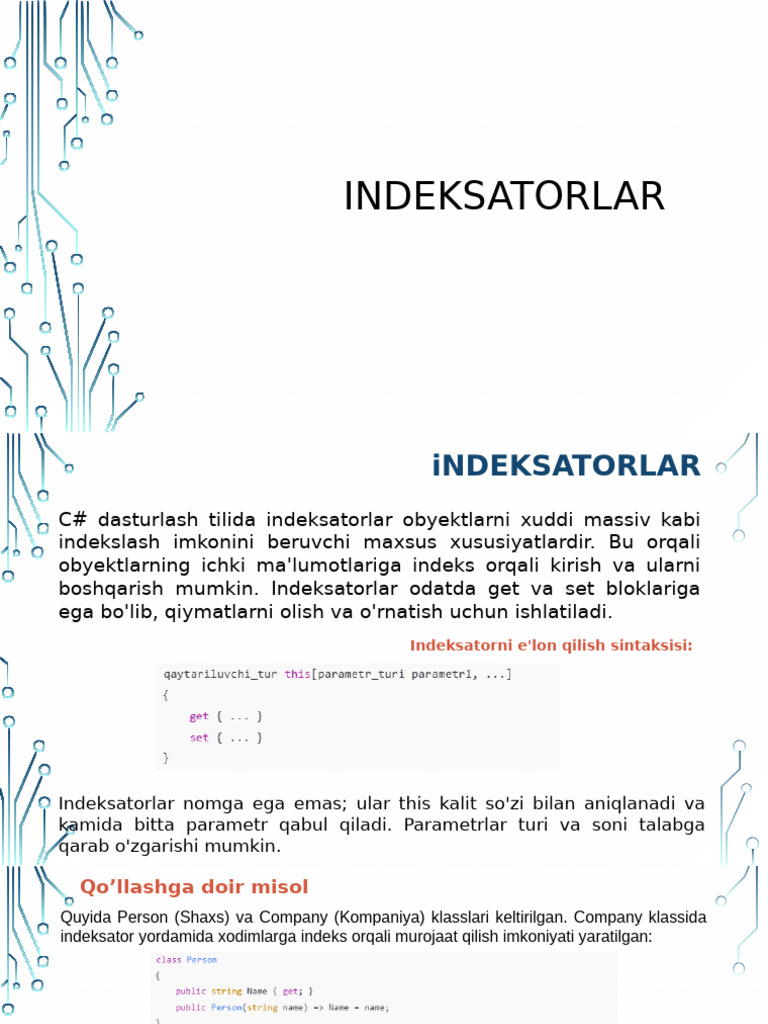 Indexer | PDF