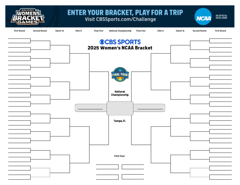 2025 Women's NCAA Tournament Bracket | PDF | Ncaa Division I Fbs ...