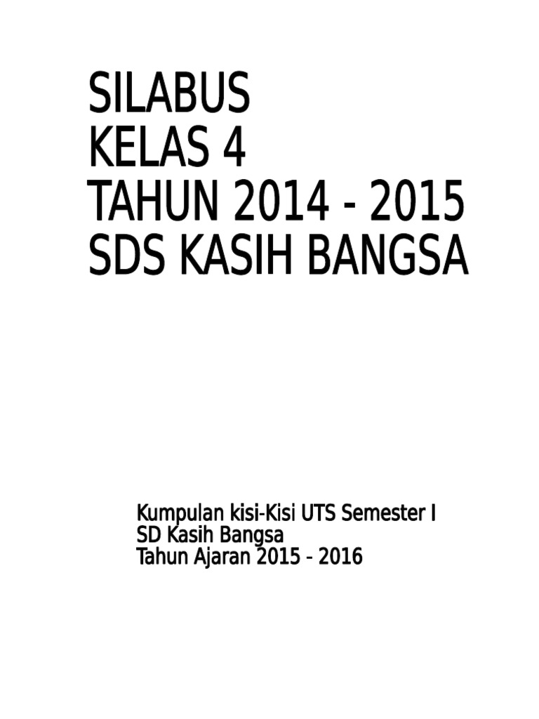 Cover Silabus Sunda | PDF