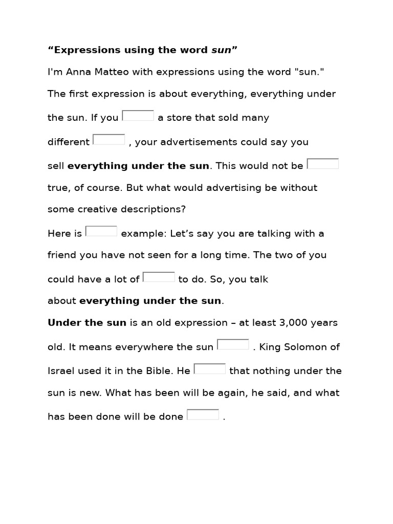 Expressions Using The Word | PDF