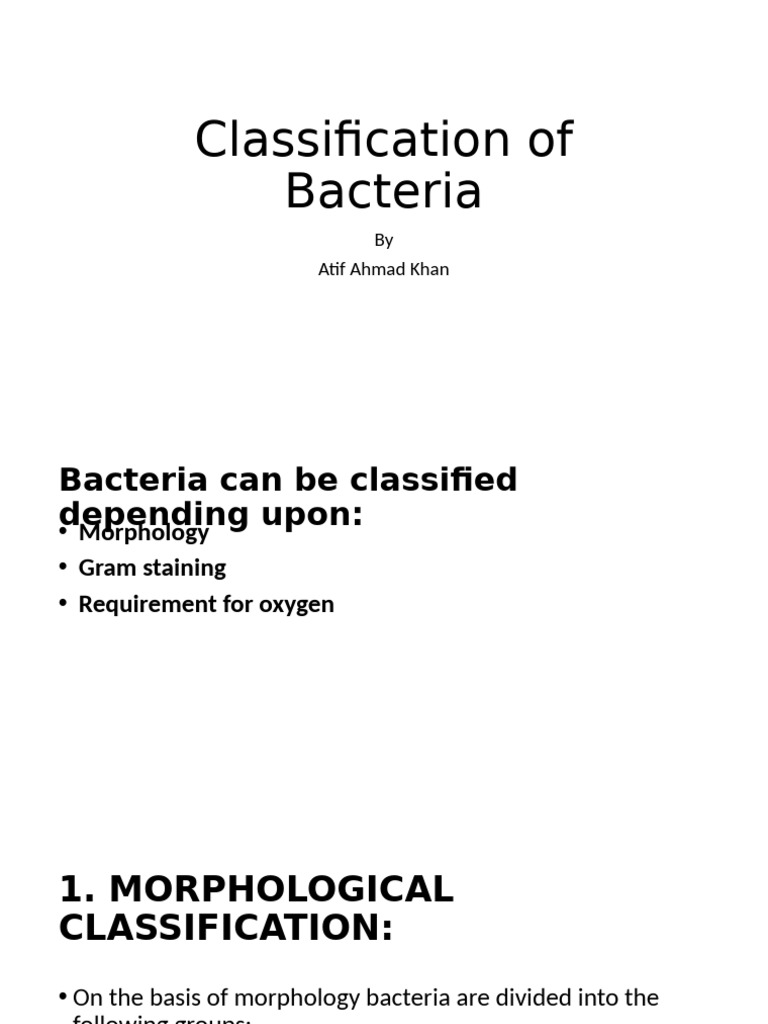 Bacterial Classification Overview | PDF | Gram Positive Bacteria | Bacteria