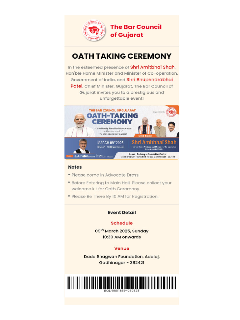 Oath Ceremonies Registration | PDF