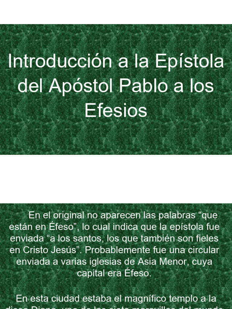 Introducción a Efesios de Pablo | PDF | Pablo el apóstol | Epístola a ...