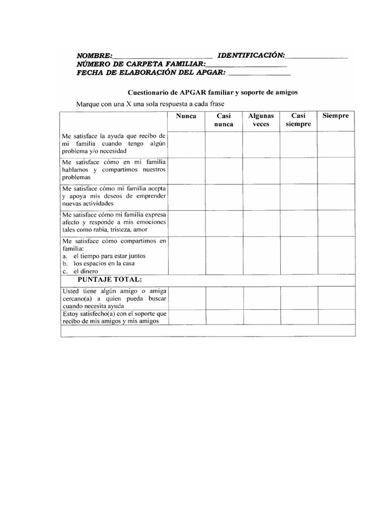 Apgar Familiar | PDF