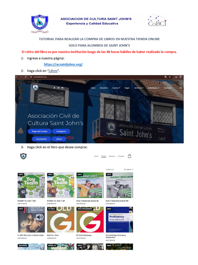 Tutorial para Realizar La Compra de Libros en Nuestra Tienda Online | PDF