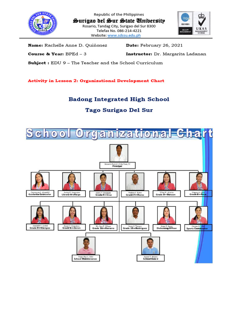 Activity 2 - Organizational Chart | PDF