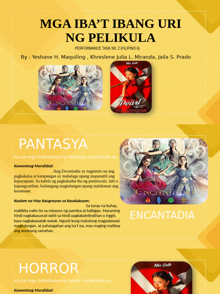 MGA IBA'T IBANG URI NG PELIKULA-g6 | PDF