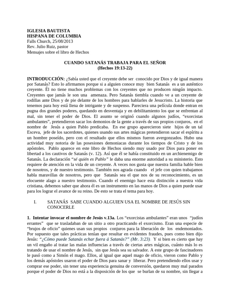 19 - 13-22 Conocidos Por Satanas | PDF | Satán | Demonios
