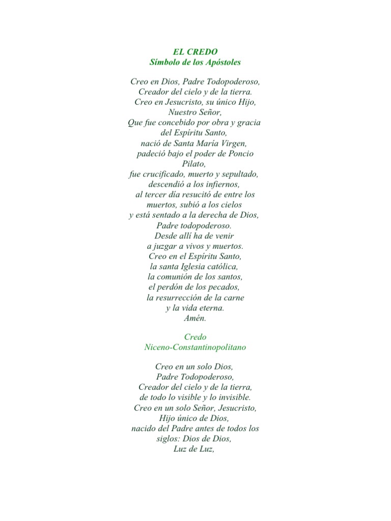 Symbolum Nicaenum Constantinopolitanum | PDF