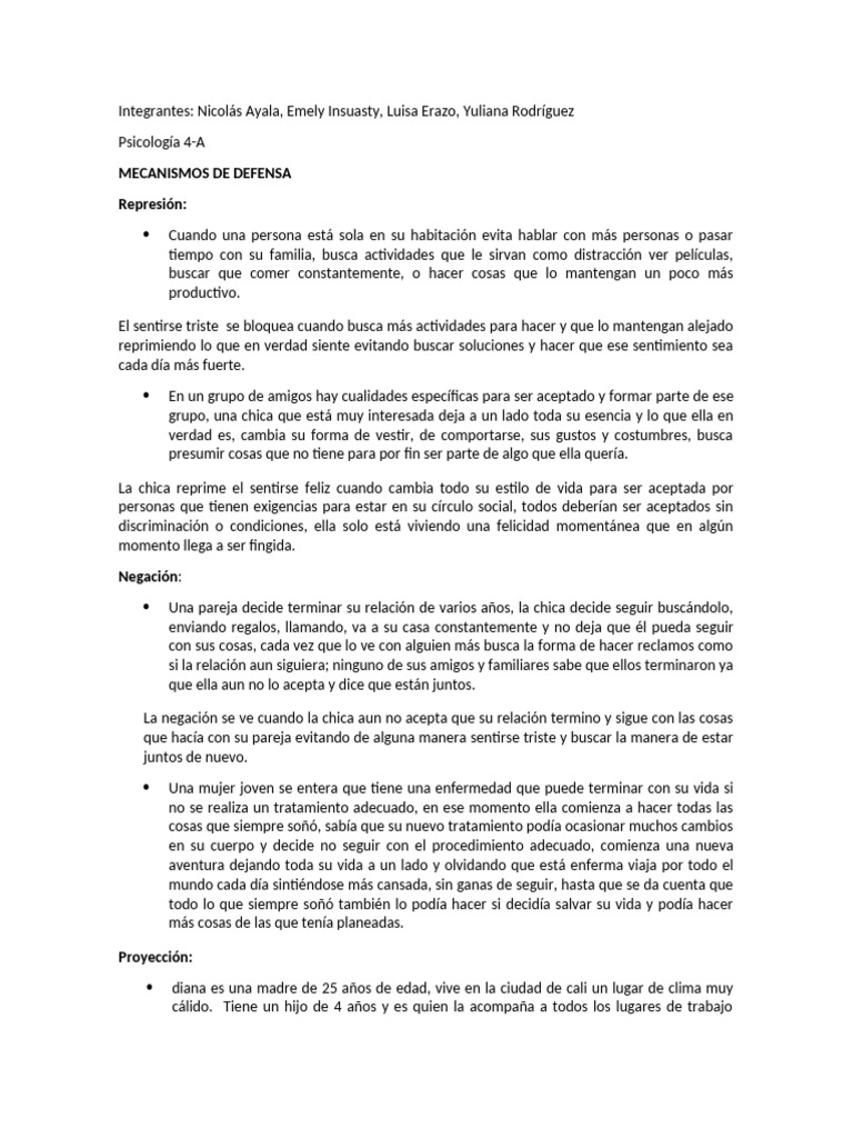 Mecanismos de Defenza | PDF