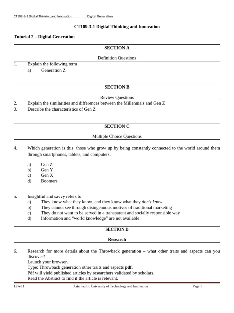 Understanding Generation Z Traits | PDF