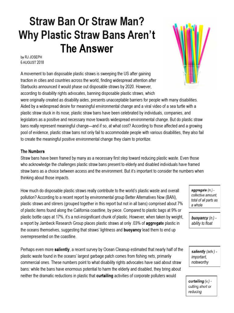 Annotated-Straw Ban or Straw Man | PDF