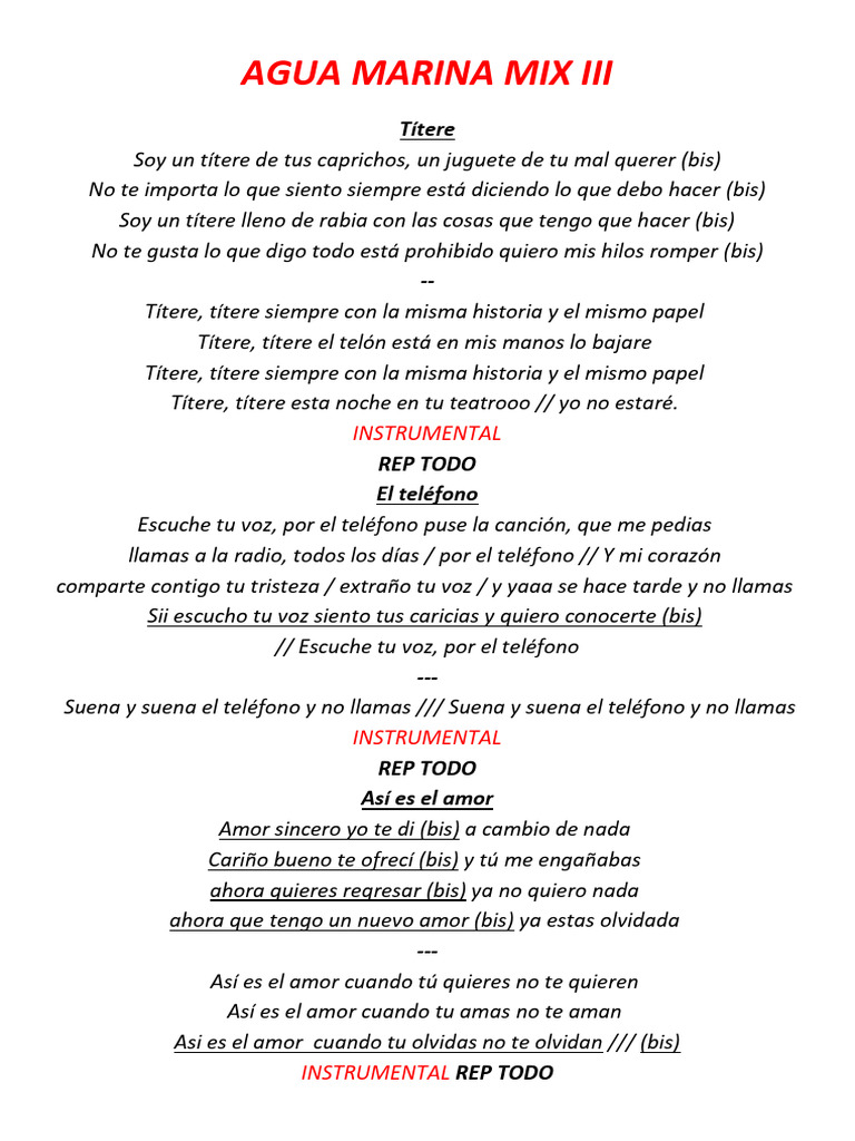 Agua Marina Mix 3titere | PDF