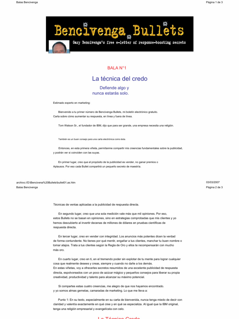 Gary The Bullet Archives Castellano | PDF | Spamming