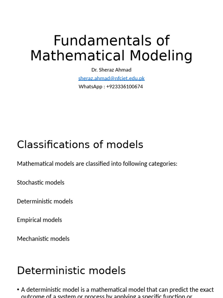 Mathematical Models Fundamentals (1) | PDF | Momentum | Kinetic Energy