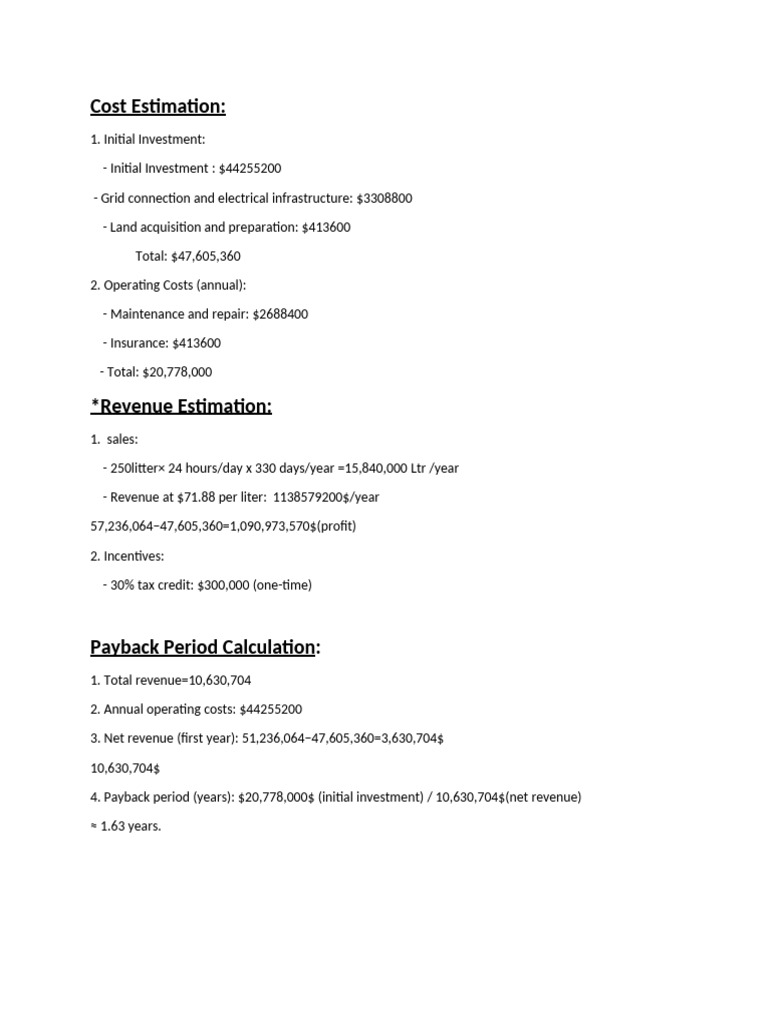 Cost Estimation | PDF