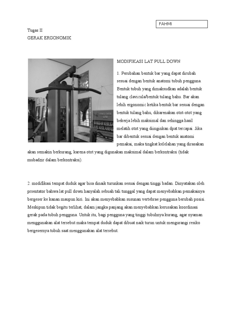 Modifikasi Lat Pull Down2 | PDF | Pengembangan Diri | Kesehatan Holistik