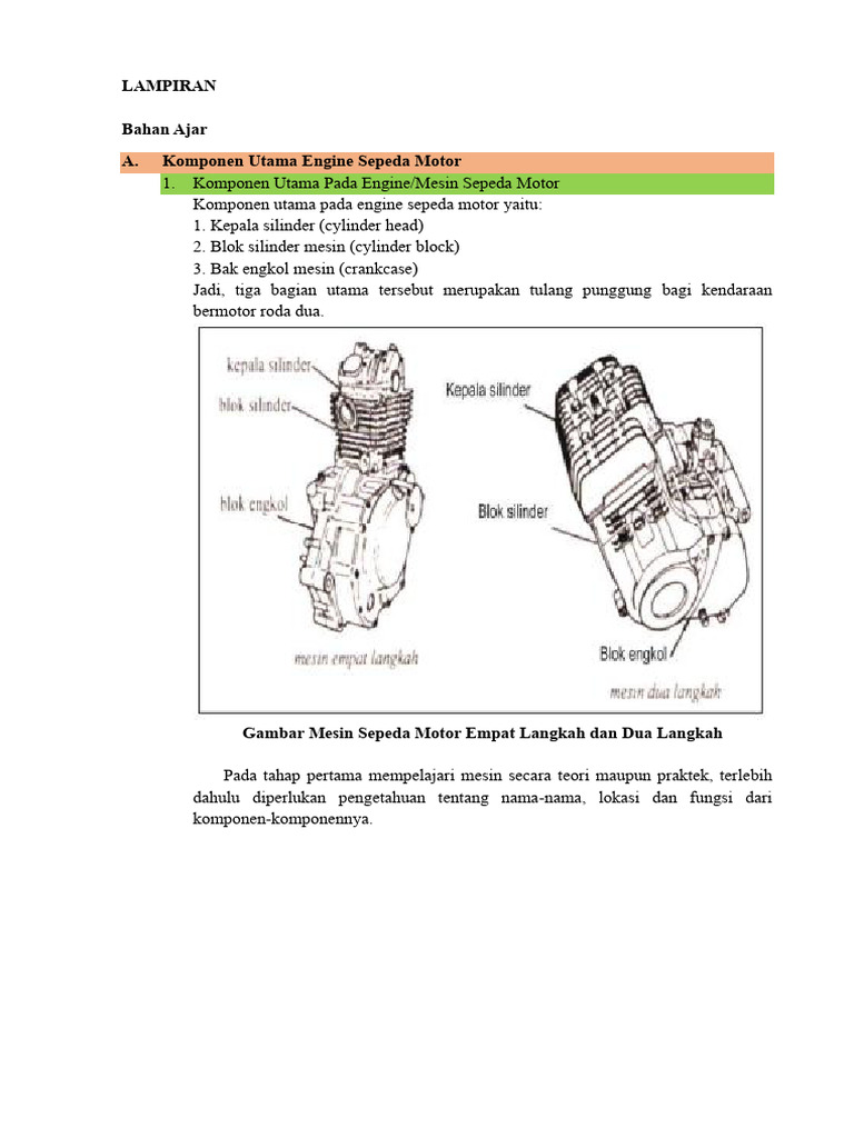 6. Lampiran Modul Engine Sepeda Motor Bagus Harifsyah | PDF