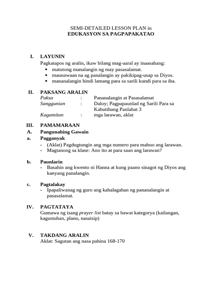 Lesson Plan Esp Day1 | PDF