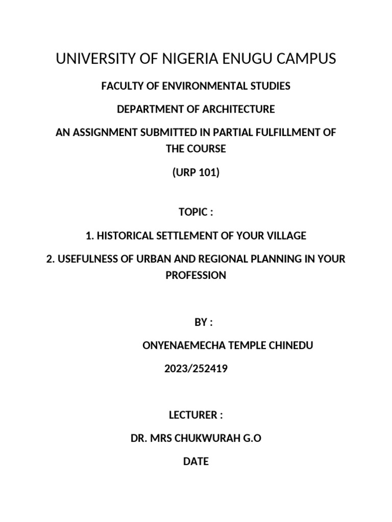 Mbaise: History and Urban Planning Insights | PDF