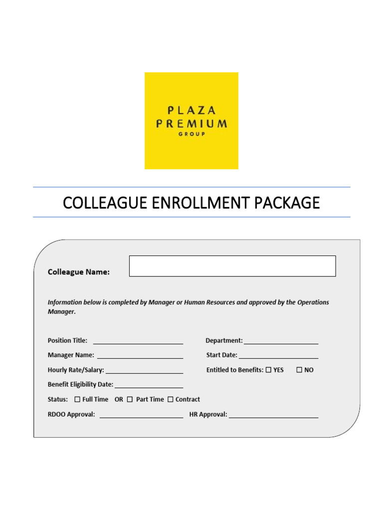 Colleague Enrollment Package_Onboarding_All stations | PDF