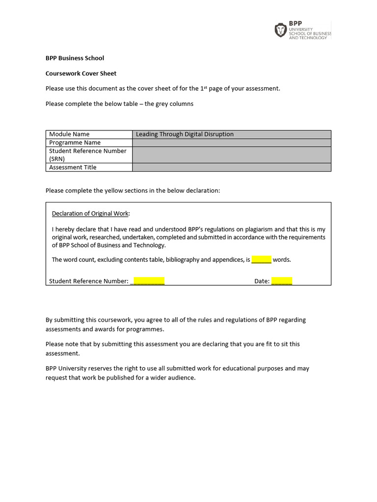 Summative Assessment Leading Through Digital Disruption CW5 CT Review1 | PDF | Leadership ...