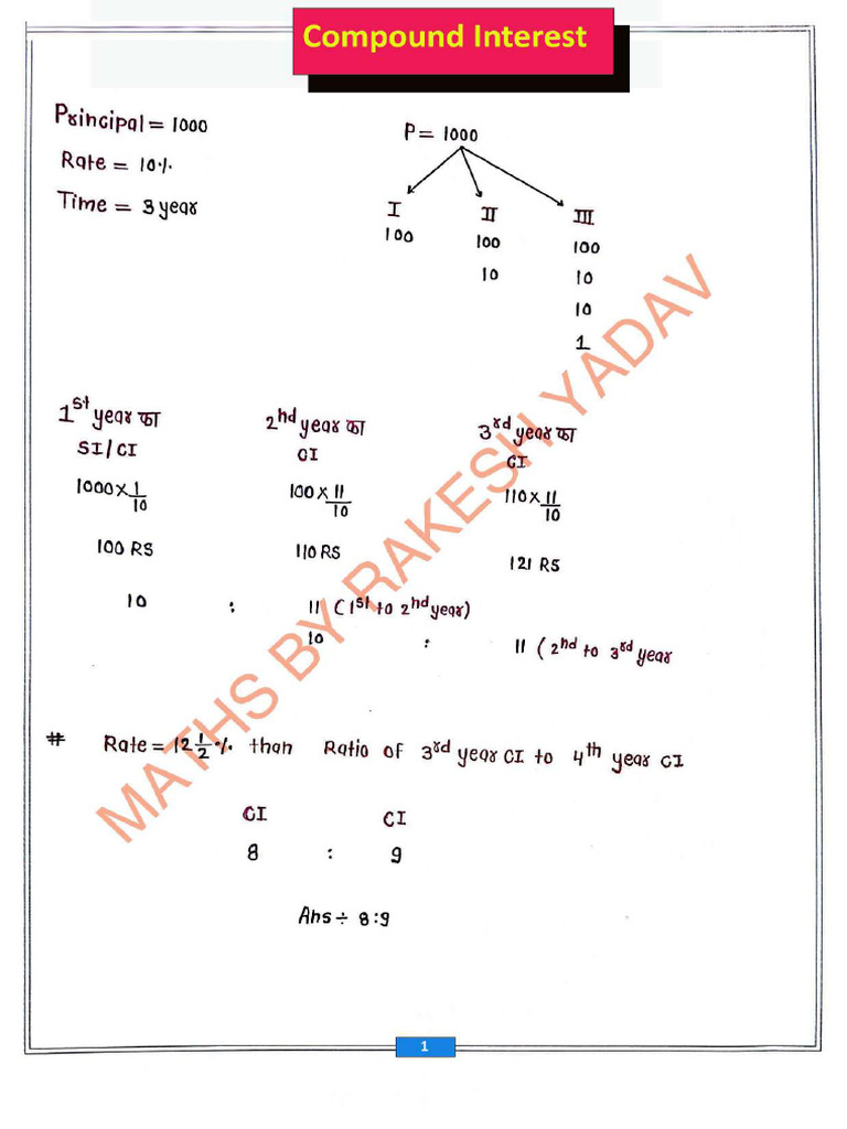 Compound Interest Notes 18-01-471293_crwill | PDF