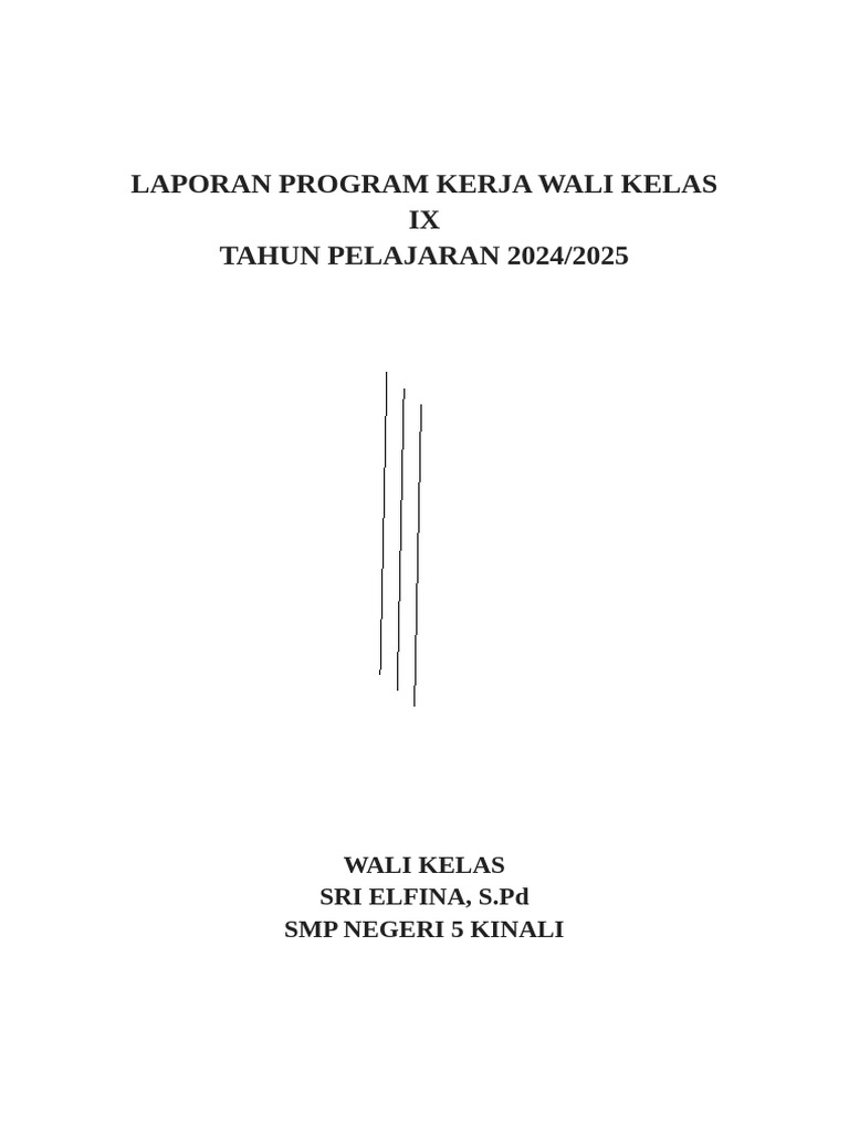 Program Kerja Wali Kelas Nelma 2023 | PDF