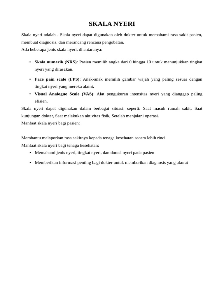 Skala Nyeri | PDF