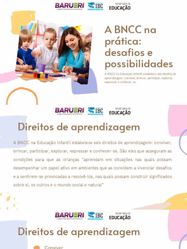 BNCC na Educação Infantil: Direitos e Desafios | PDF | Aprendizado ...