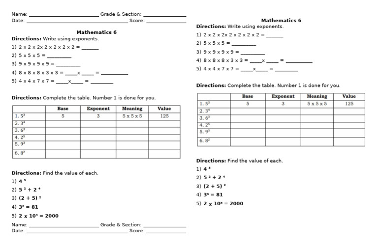 Q2 - Math - Mod-PBR & Exponential | PDF