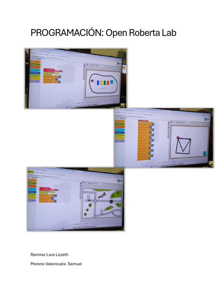 Programación Open Roberta Lab | PDF