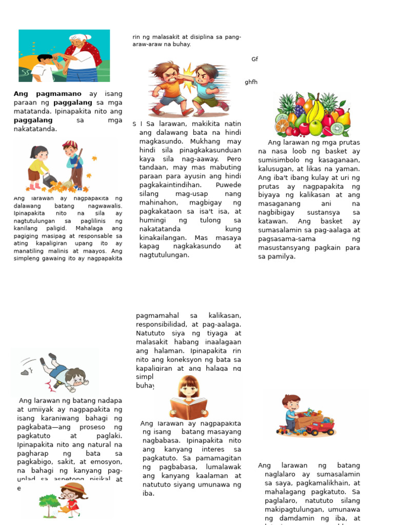 Ang Pagmamano Ay Isang Paraan NG Paggalang Sa Mga Matatanda | PDF
