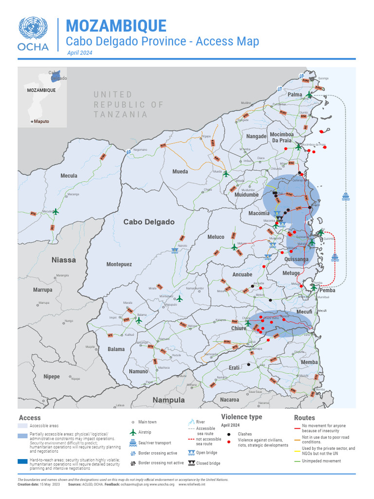 Cabo Delgado Access Map Overview | PDF