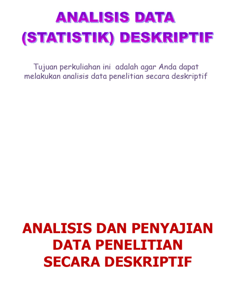 Statistik Deskriptif | PDF
