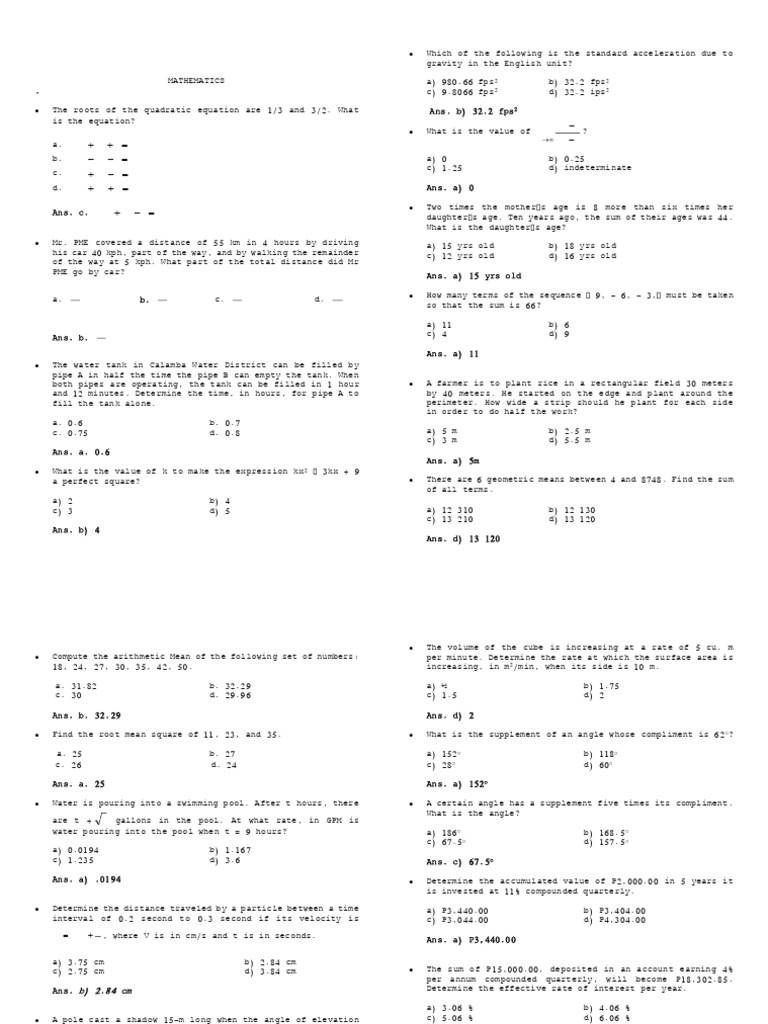 Mathematics Problem Set and Solutions | PDF | Voltage | Depreciation