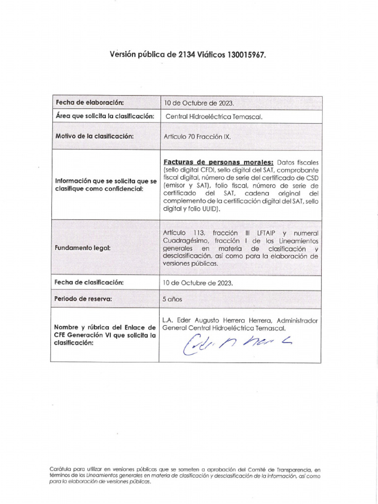 2134 Viaticos 130015967 | PDF