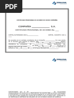 Modelo de Certificado de Acciones | PDF | Ciencias sociales