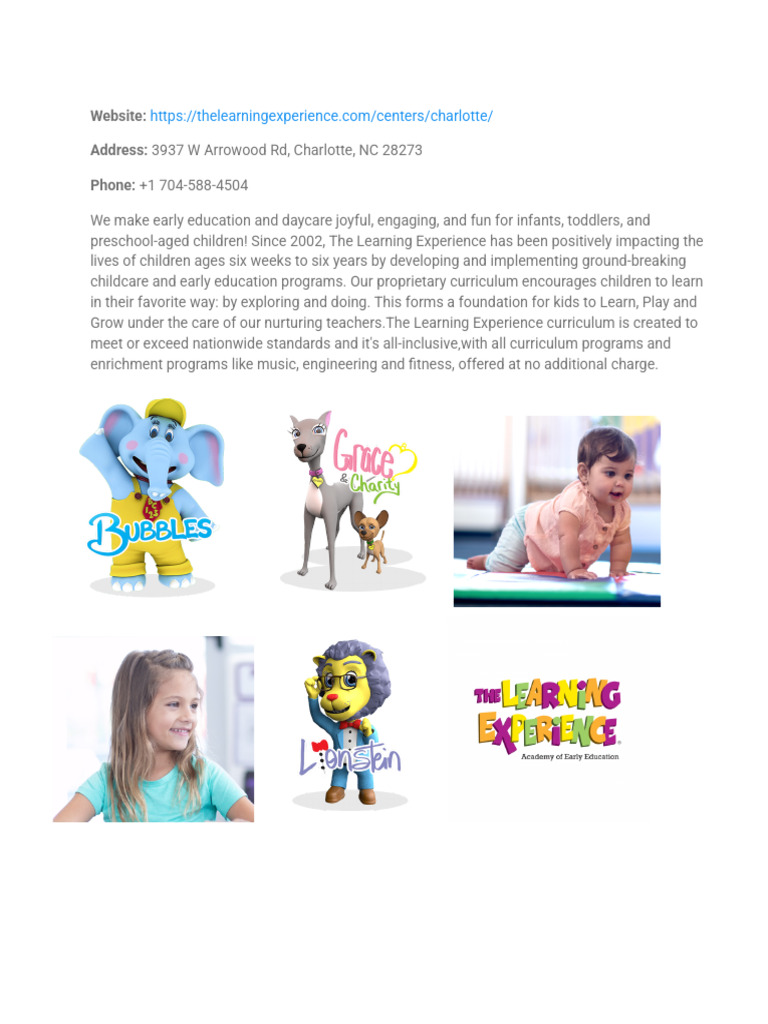 The Learning Experience in Charlotte NC | PDF