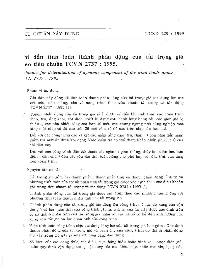 TCVN 229-1999 Ve Gio Dong | PDF