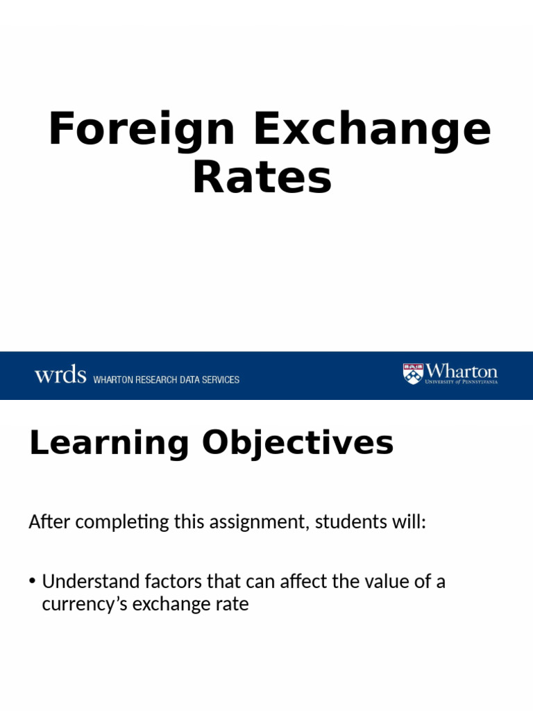 Macroeconomics Foreign Exchange Rates Slide Deck | PDF | Currency ...