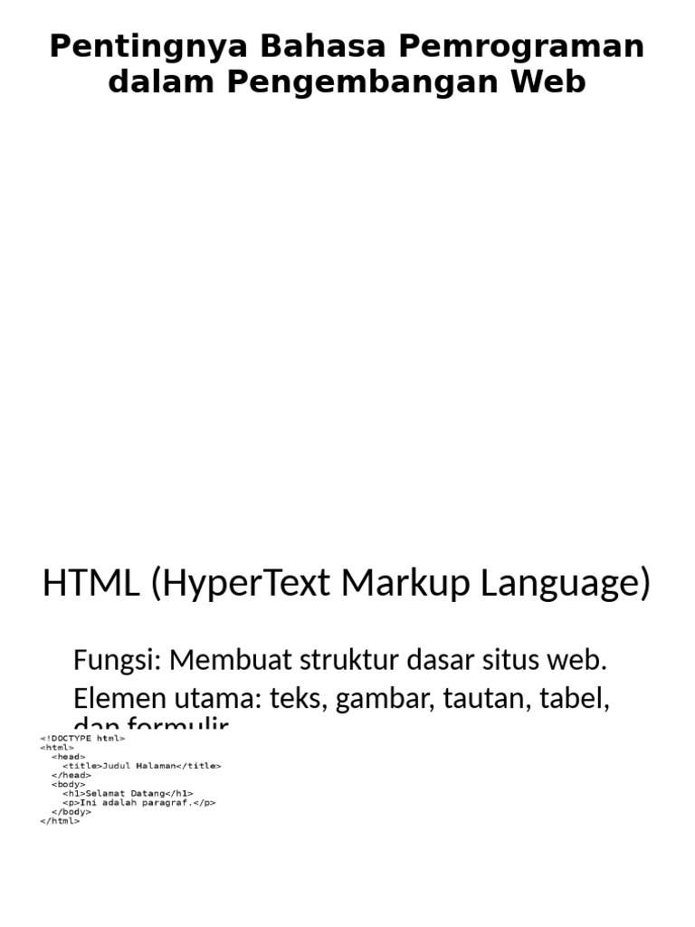 Tugas PPT Bahasa Pemrograman Dengan Gambar | PDF