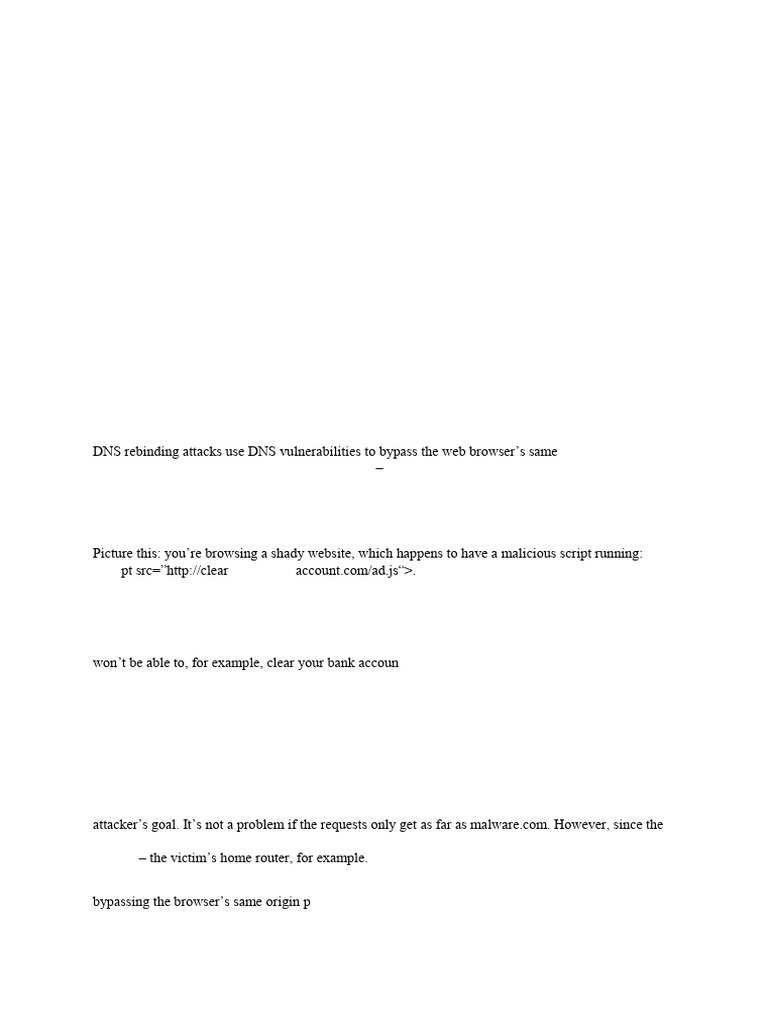 DNS Domain Lock-Up Attack and DNS Rebinding Attack | PDF | Transmission Control Protocol ...