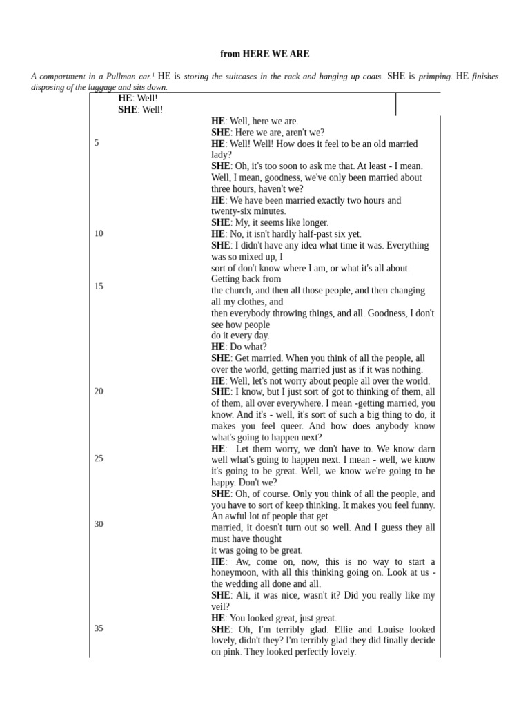 Reading Excerpt Here We Are | PDF