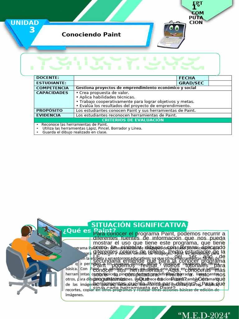Ficha de Actividad Ept 1°-Semana 1 | PDF | Informática | Software