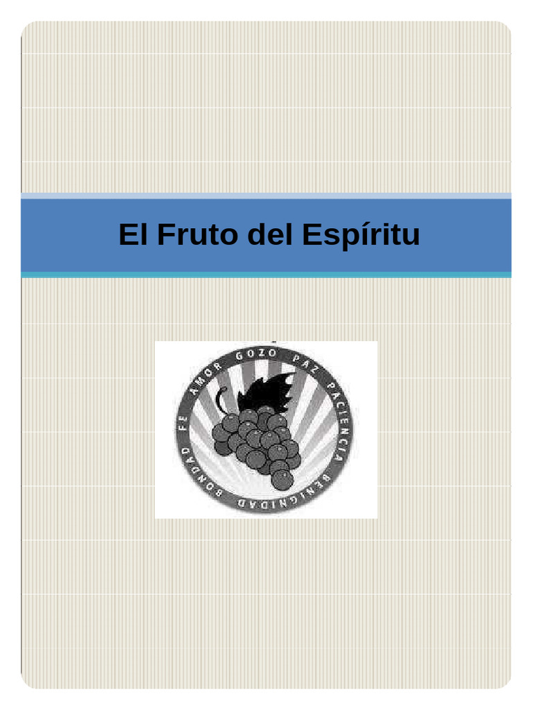 Significado del Fruto del Espíritu Santo | PDF | Fruto Del Espiritu ...