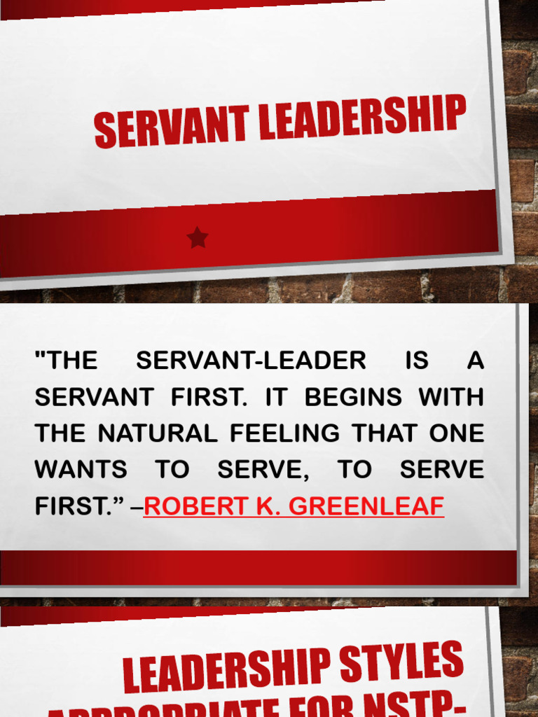 Module II Servant Leader | PDF | Servant Leadership | Leadership